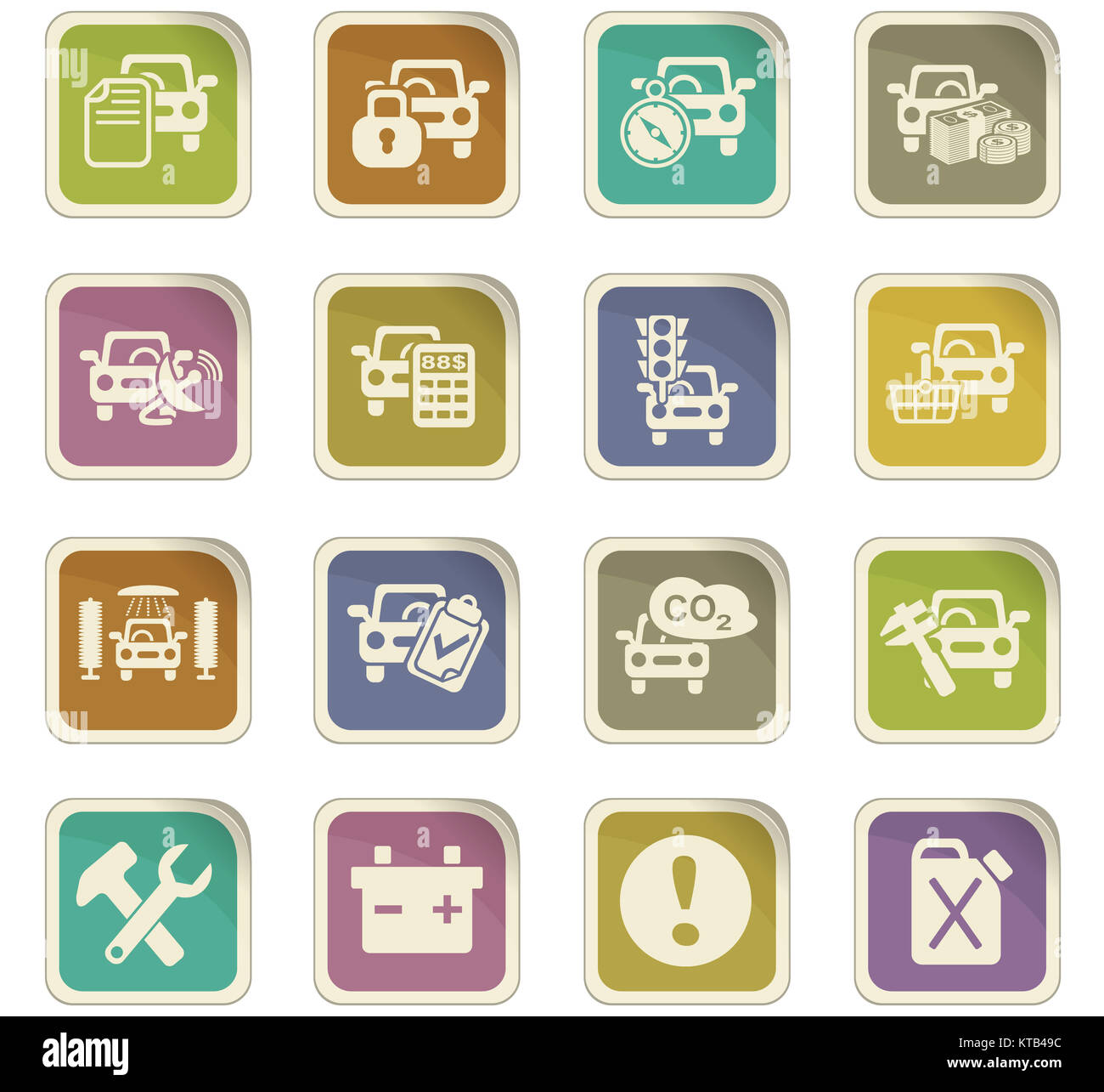 car service icon set Stock Photo - Alamy