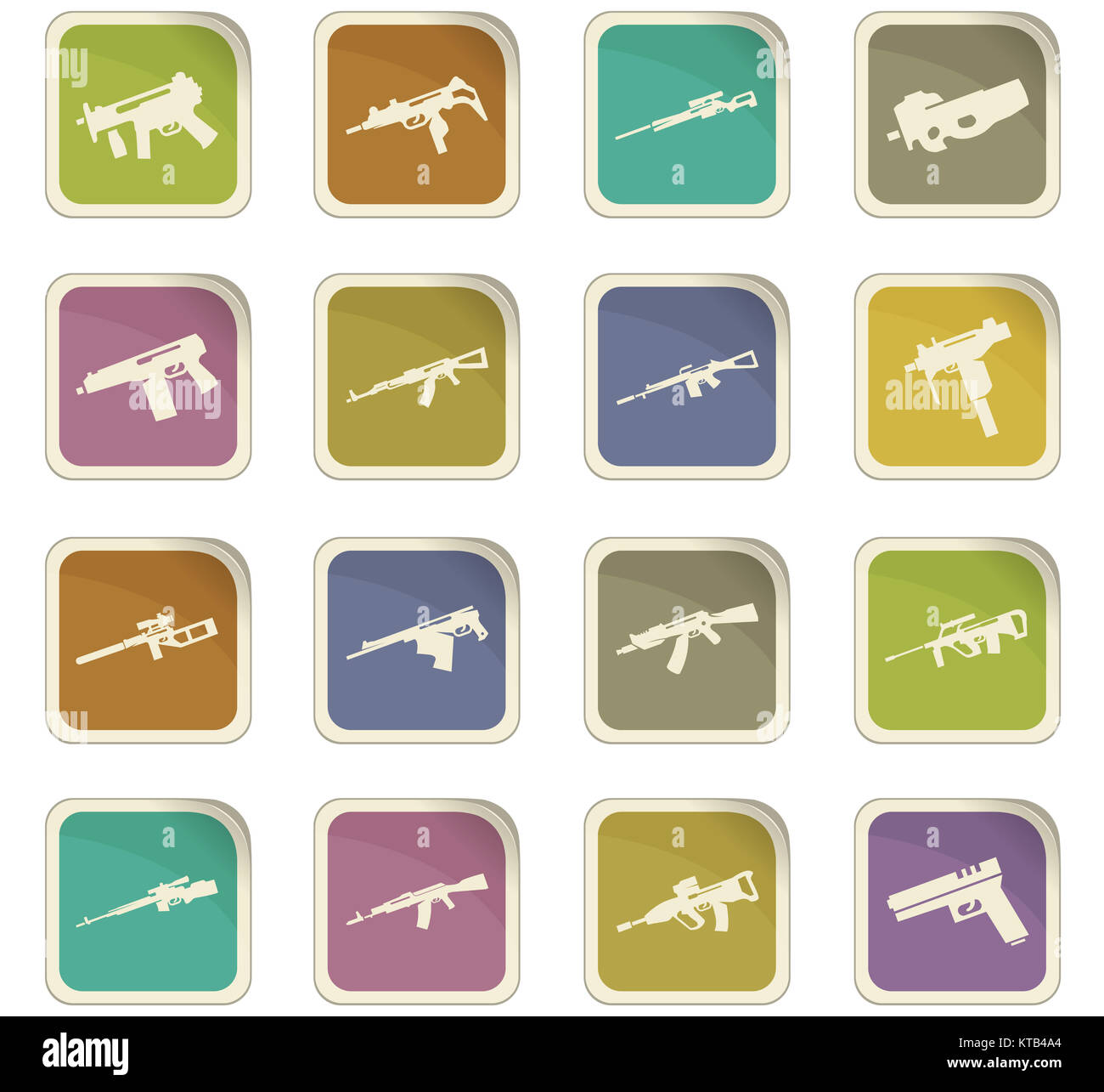 Set of hand weapons Stock Photo - Alamy