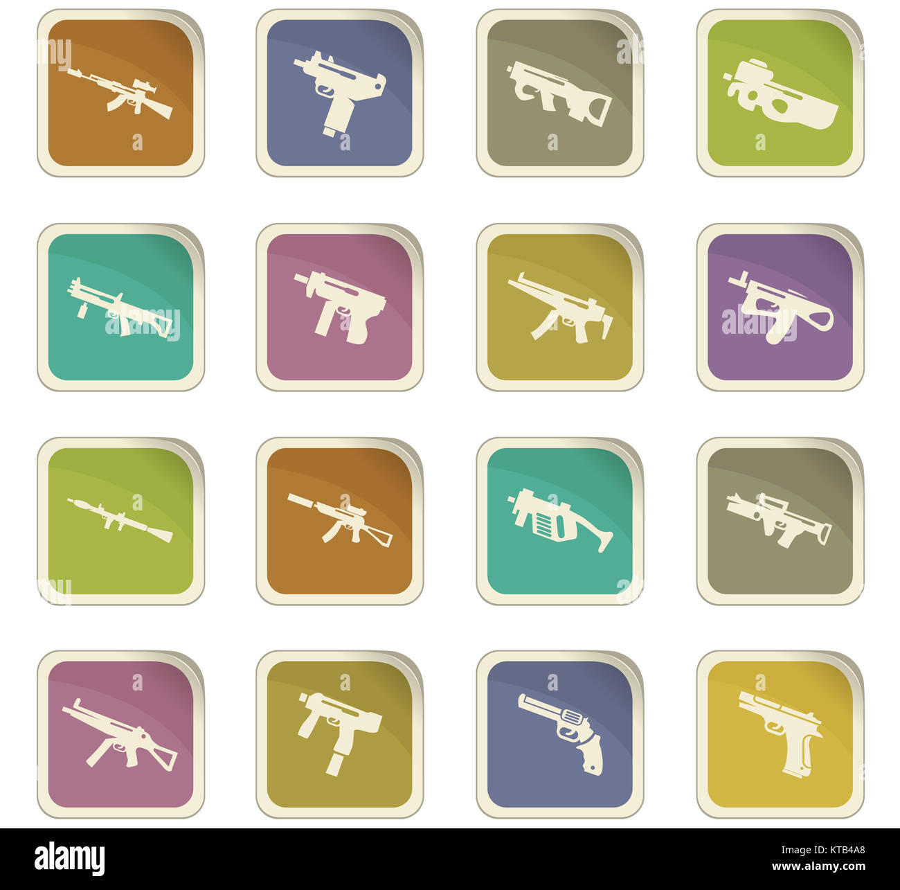 Set of hand weapons Stock Photo - Alamy