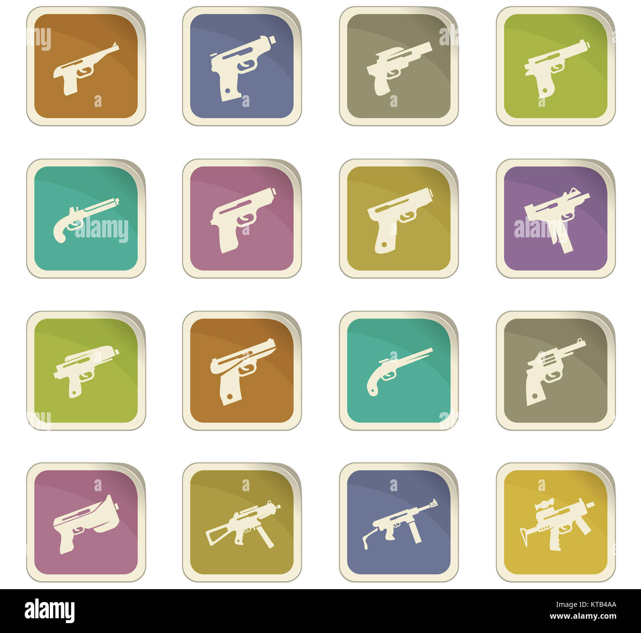 Set of hand weapons Stock Photo - Alamy