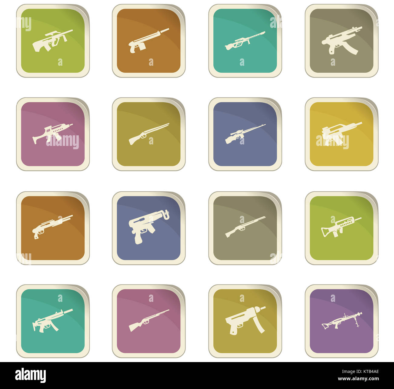 Set of hand weapons Stock Photo - Alamy