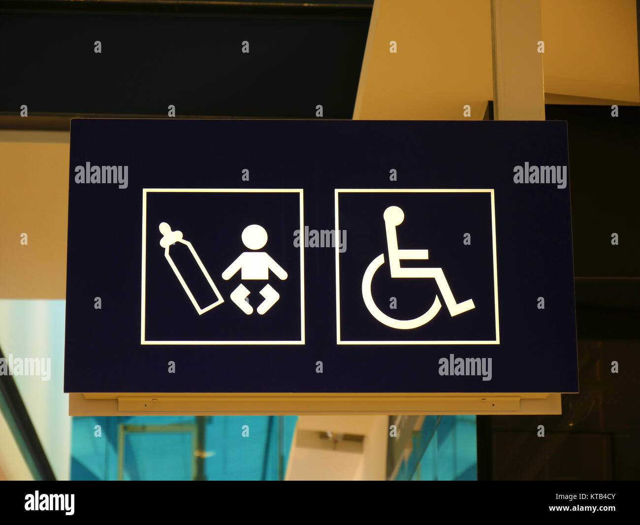 Disabled Baby Change sign Stock Photo - Alamy