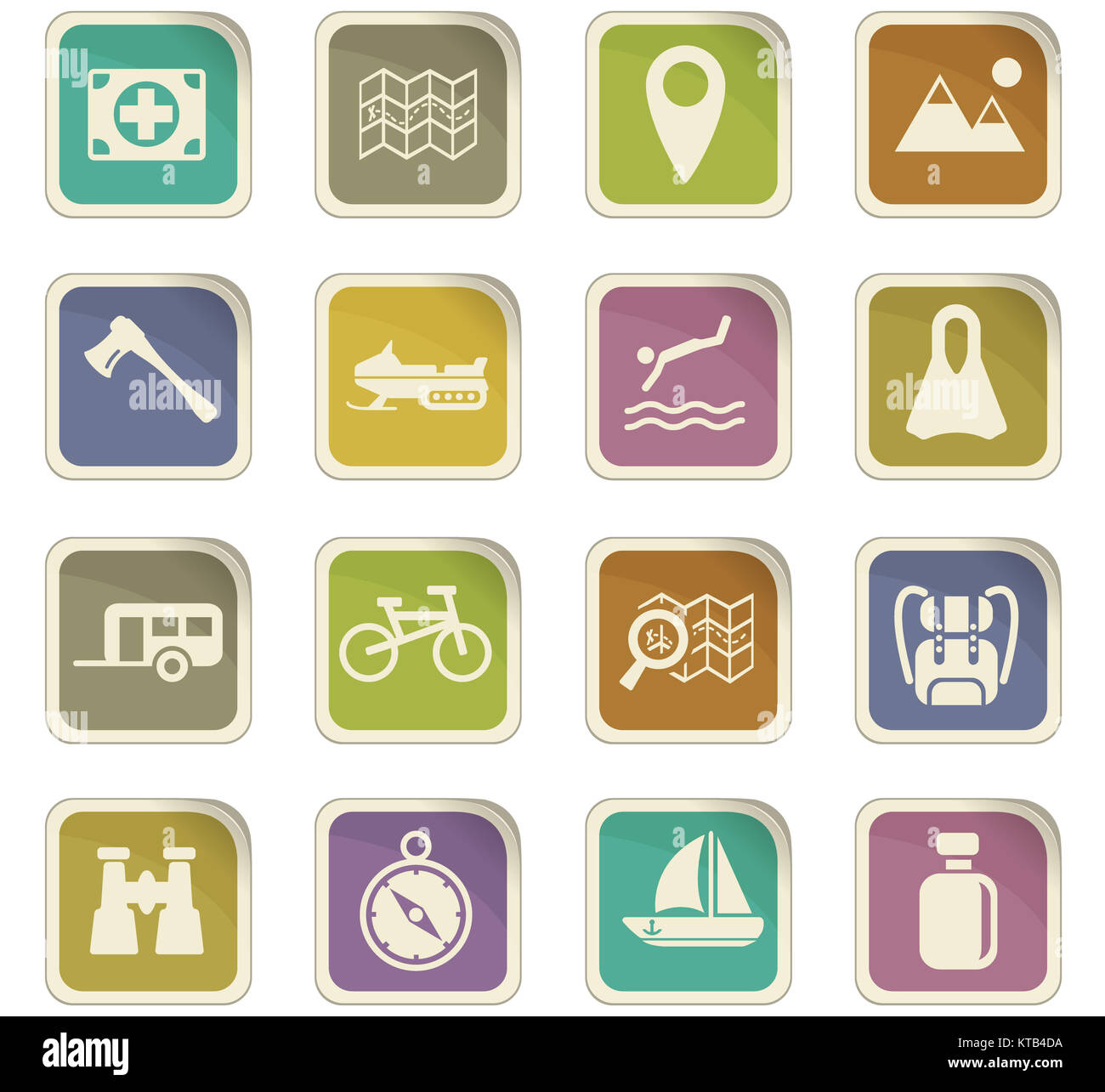 active recreation icon set Stock Photo - Alamy