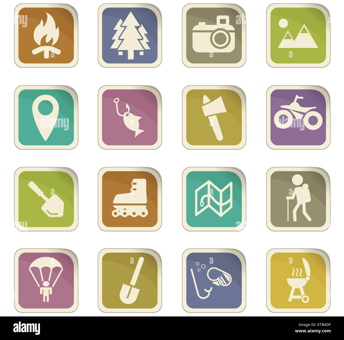 active recreation icon set Stock Photo - Alamy