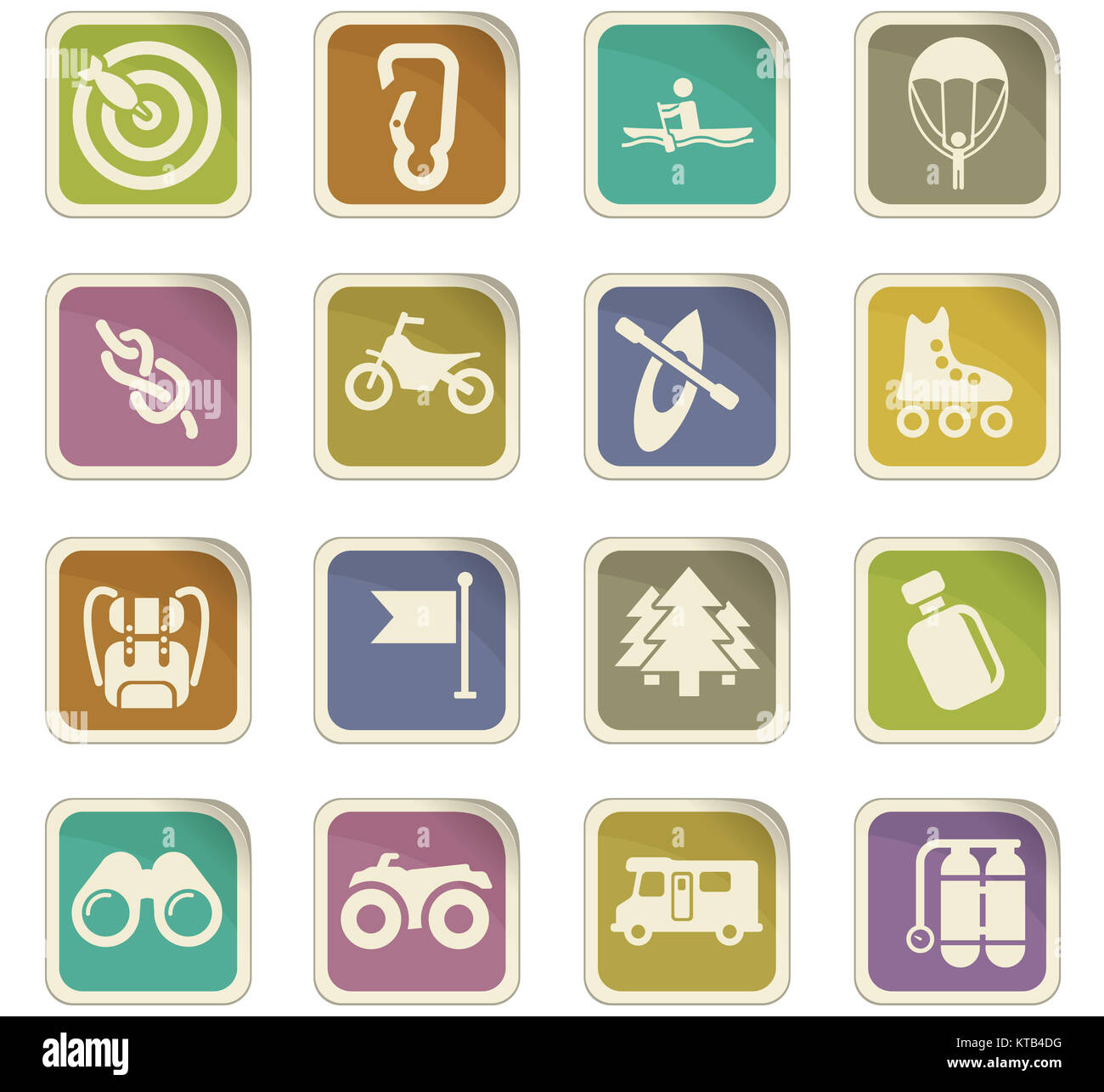 active recreation icon set Stock Photo - Alamy