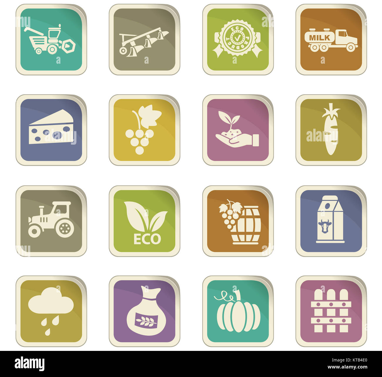 agriculture icon set Stock Photo - Alamy