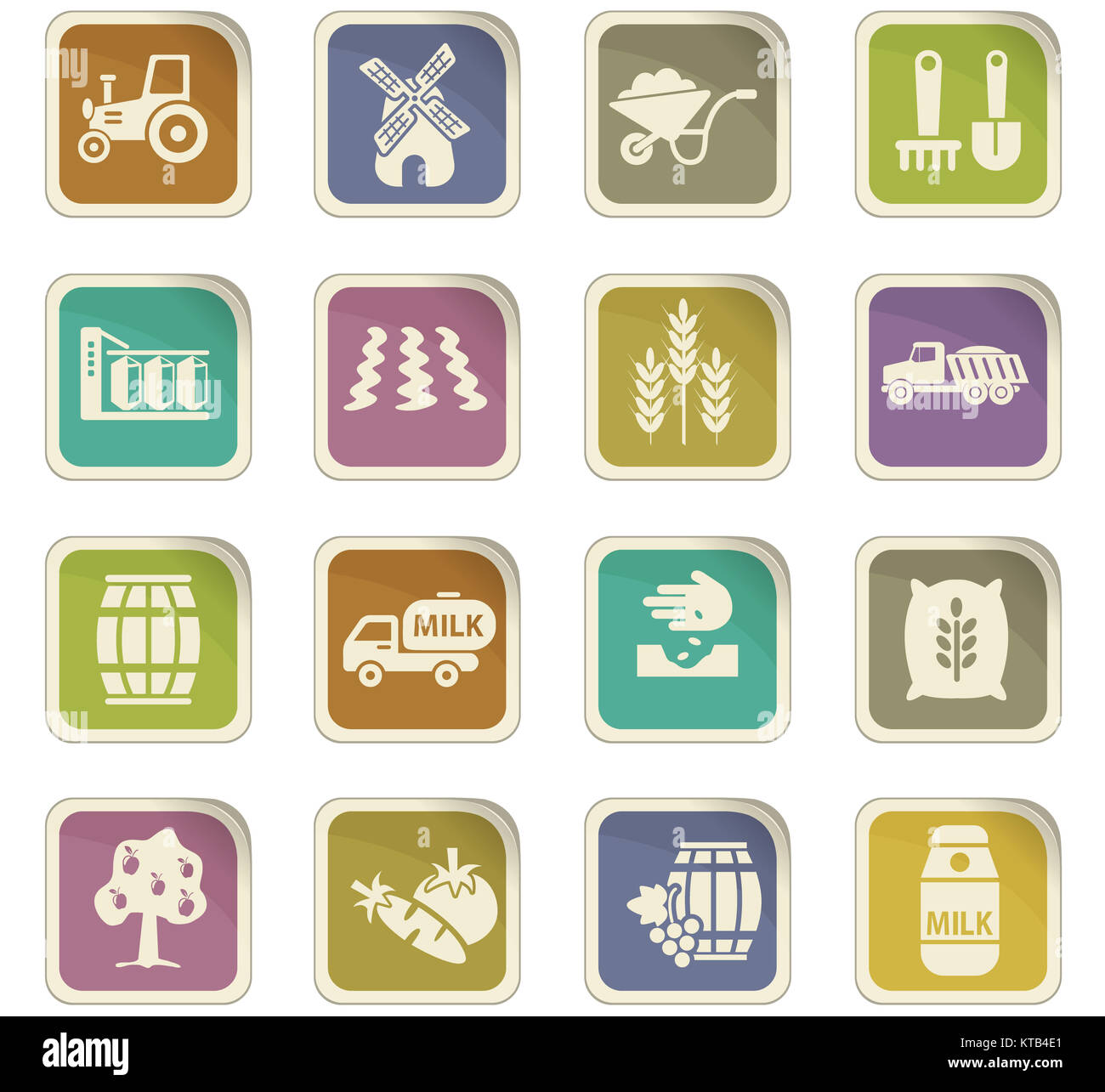 agriculture icon set Stock Photo - Alamy