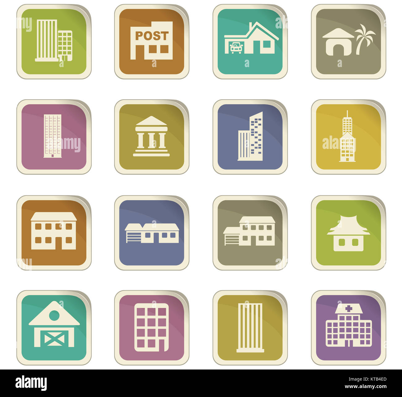 buildings icon set Stock Photo - Alamy