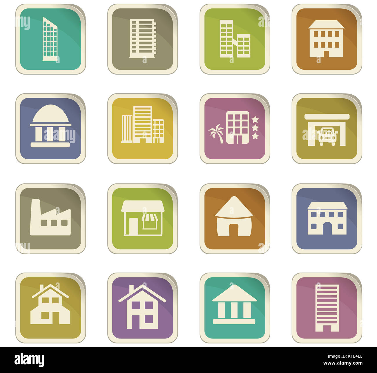 buildings icon set Stock Photo - Alamy