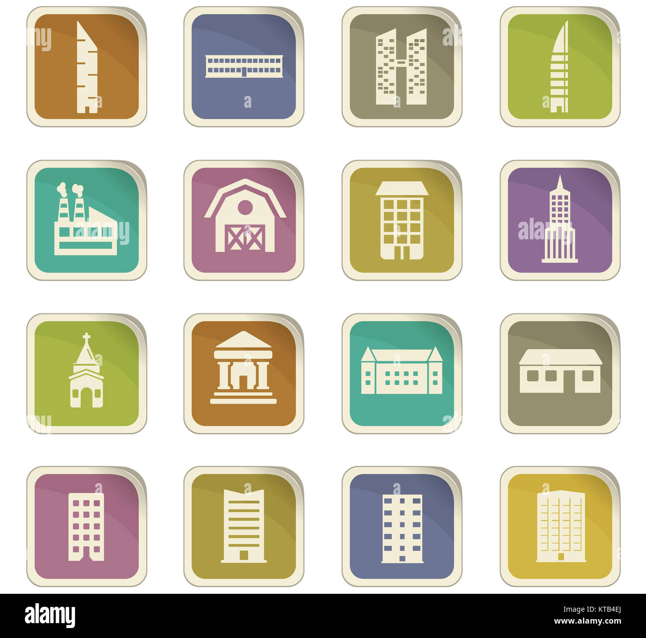 buildings icon set Stock Photo - Alamy