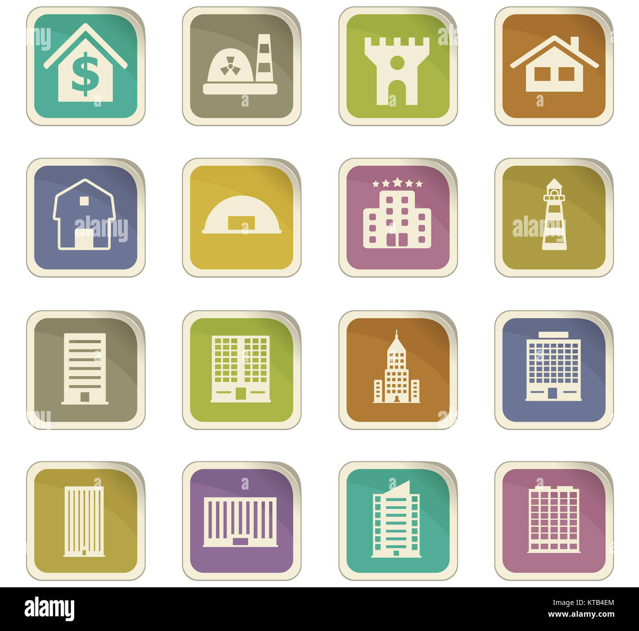 buildings icon set Stock Photo - Alamy