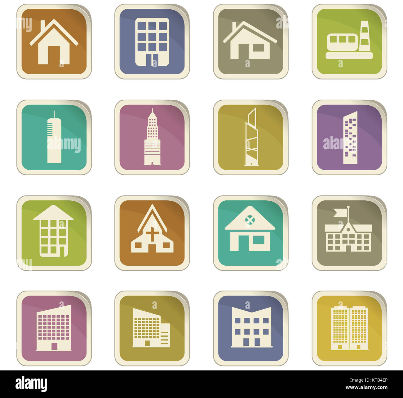 buildings icon set Stock Photo - Alamy