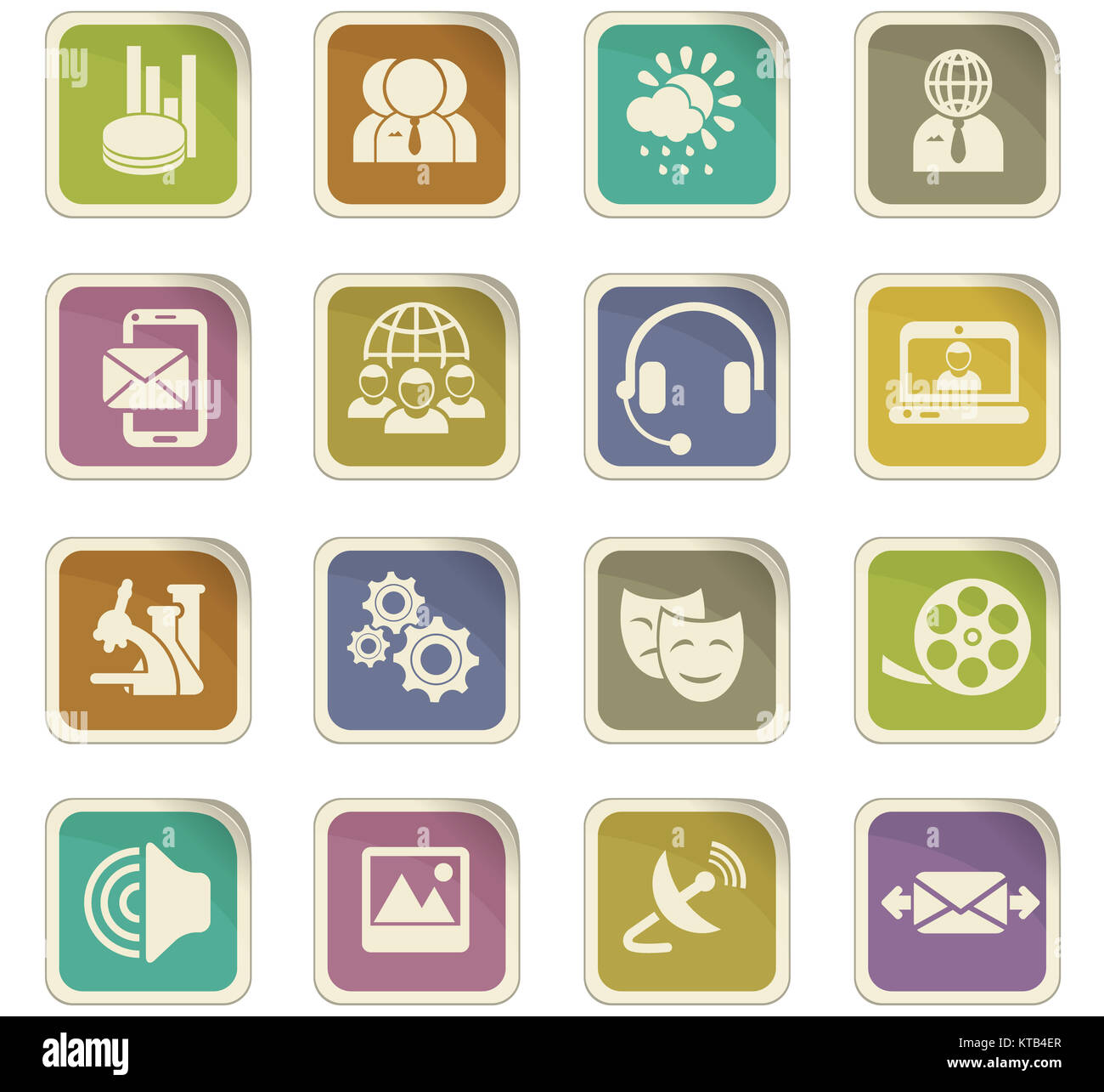 communication icon set Stock Photo - Alamy