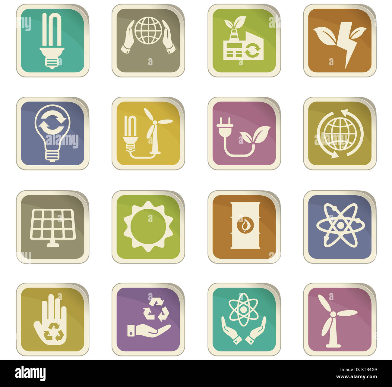 alternative energy icon set Stock Photo - Alamy