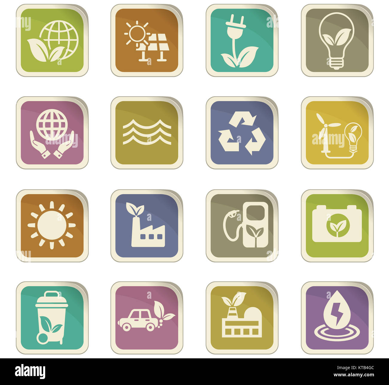 alternative energy icon set Stock Photo - Alamy