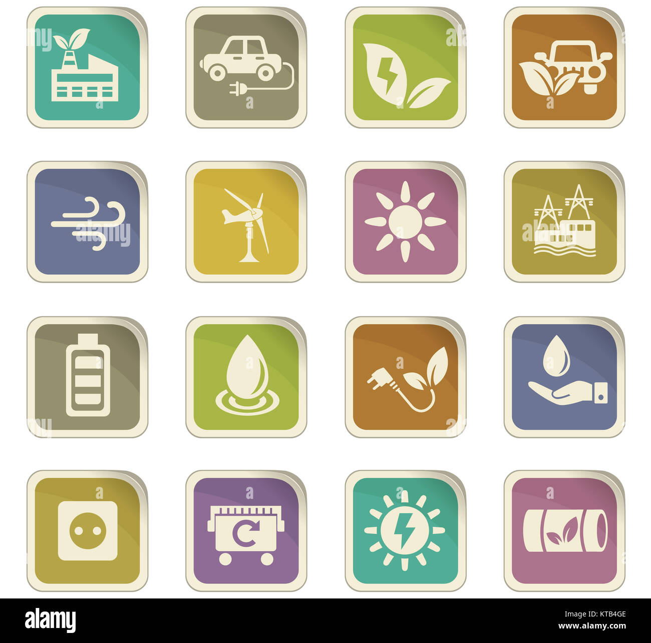 alternative energy icon set Stock Photo - Alamy