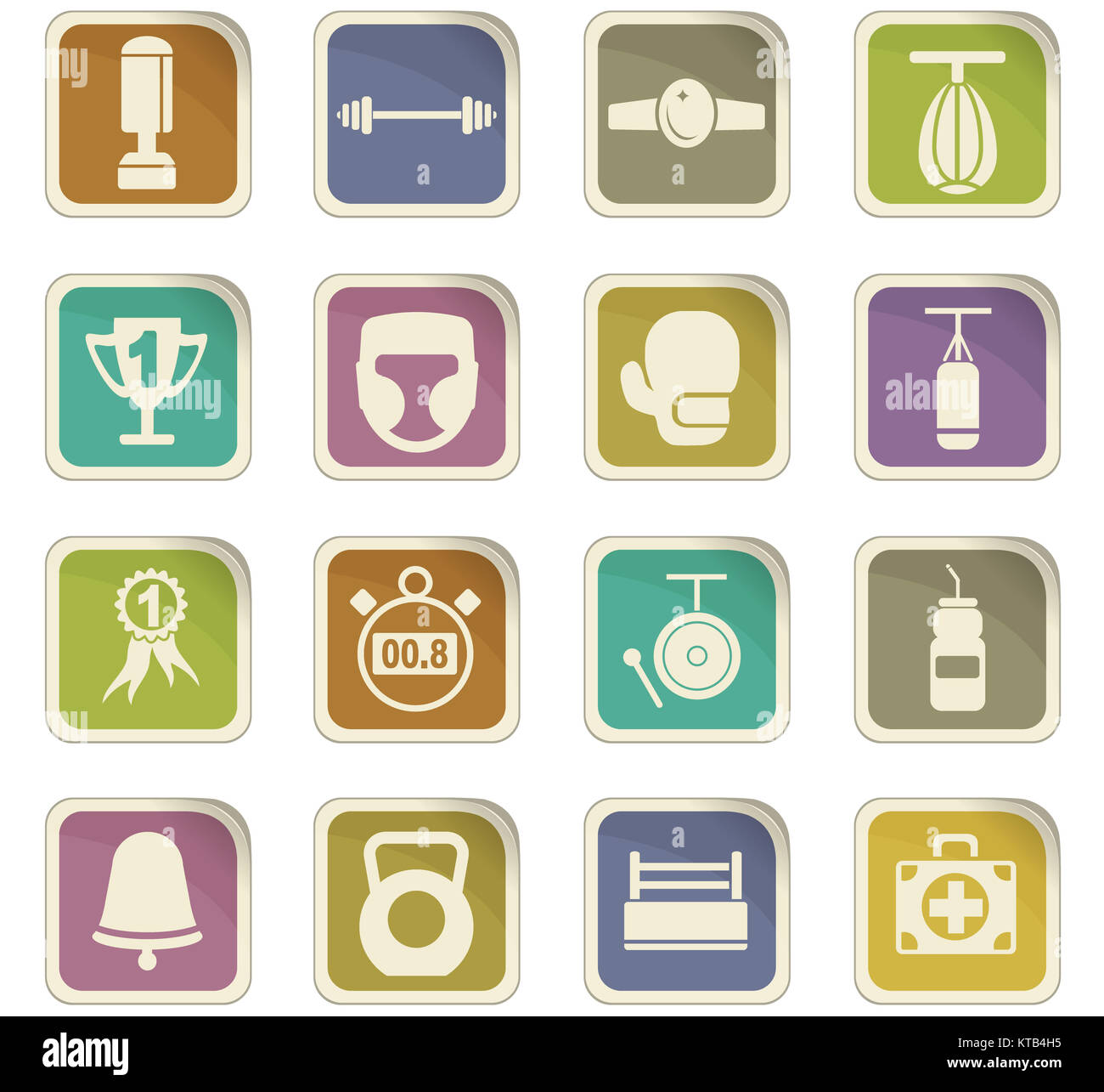 boxing icon set Stock Photo - Alamy