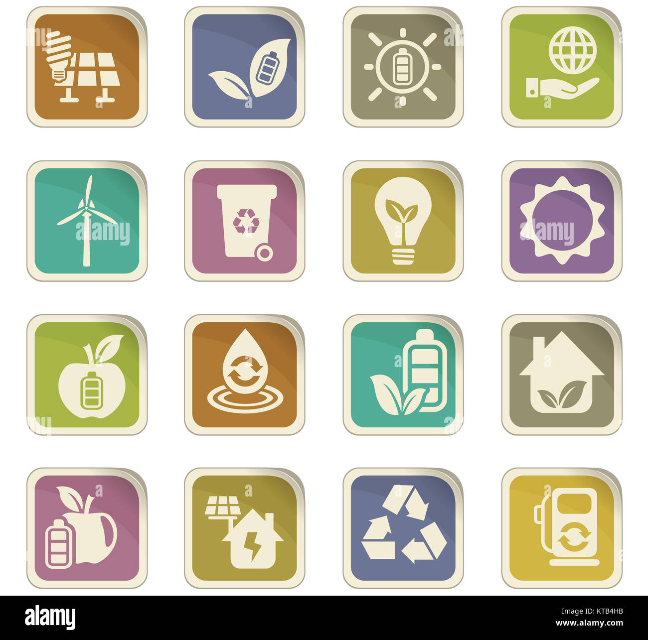 alternative energy icon set Stock Photo - Alamy
