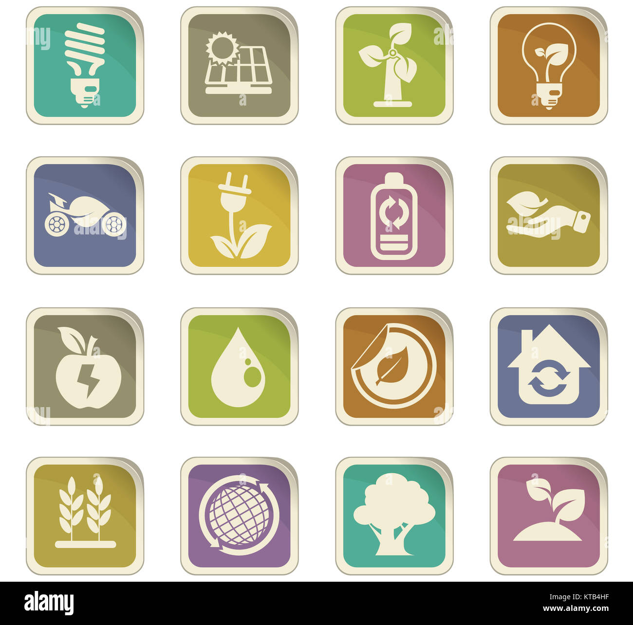 alternative energy icon set Stock Photo - Alamy