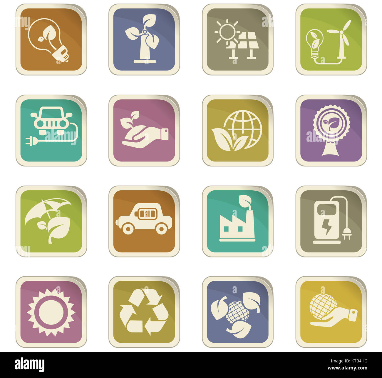 alternative energy icon set Stock Photo - Alamy