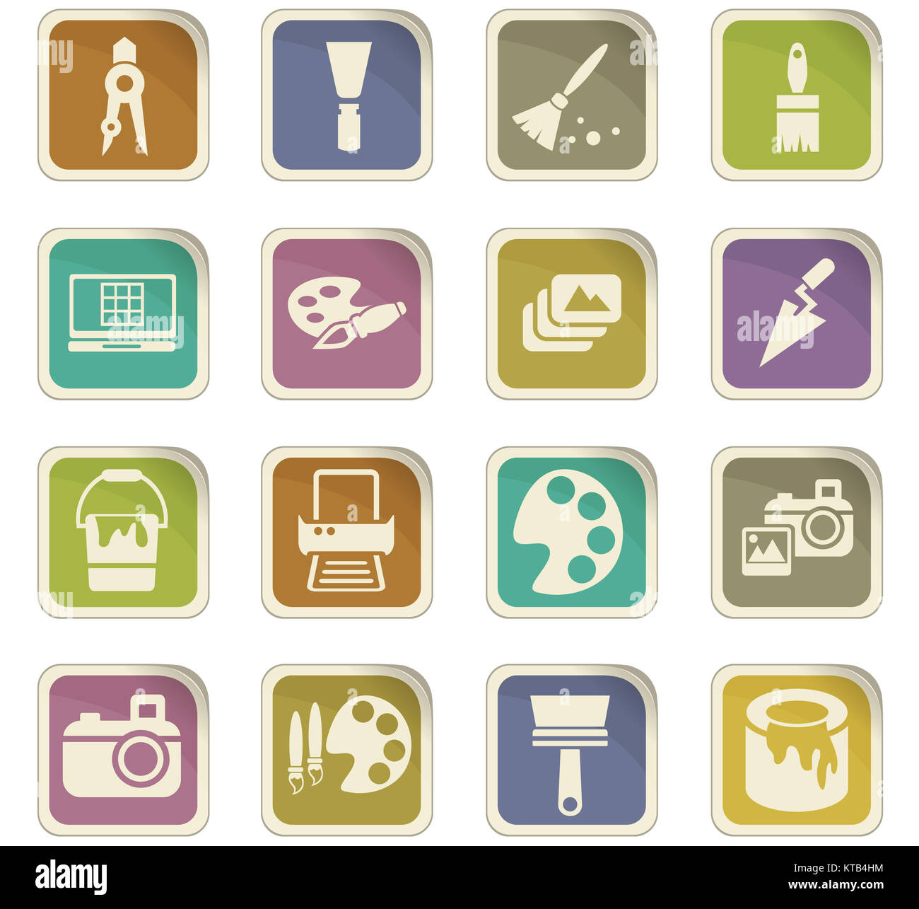 art tools icon set Stock Photo - Alamy