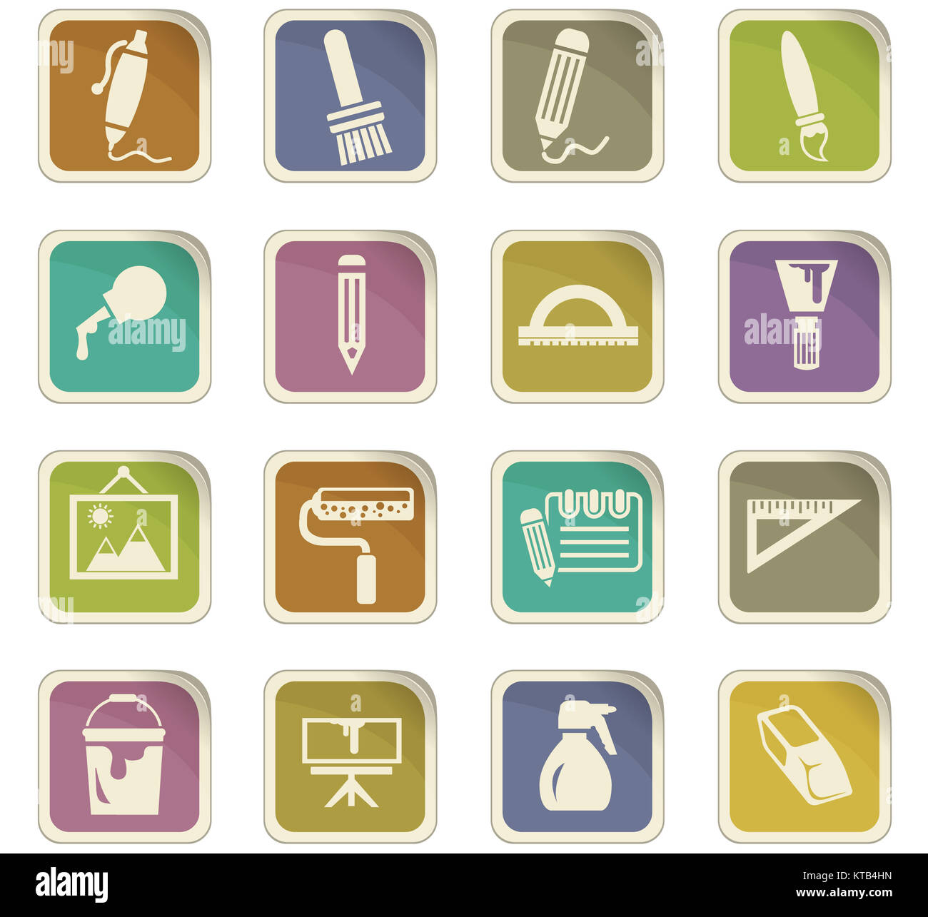 art tools icon set Stock Photo - Alamy