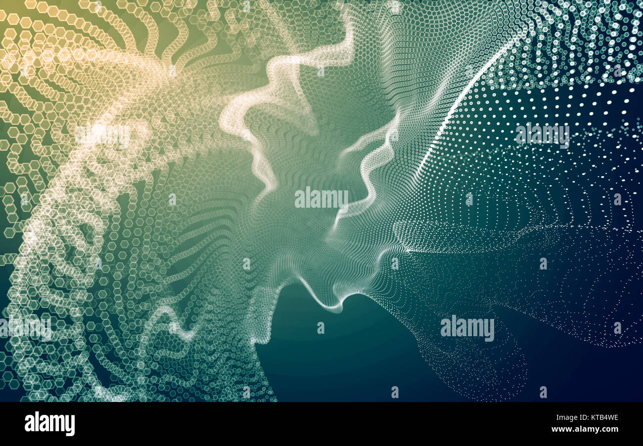 Abstract polygonal space low poly dark background, 3d rendering Stock ...