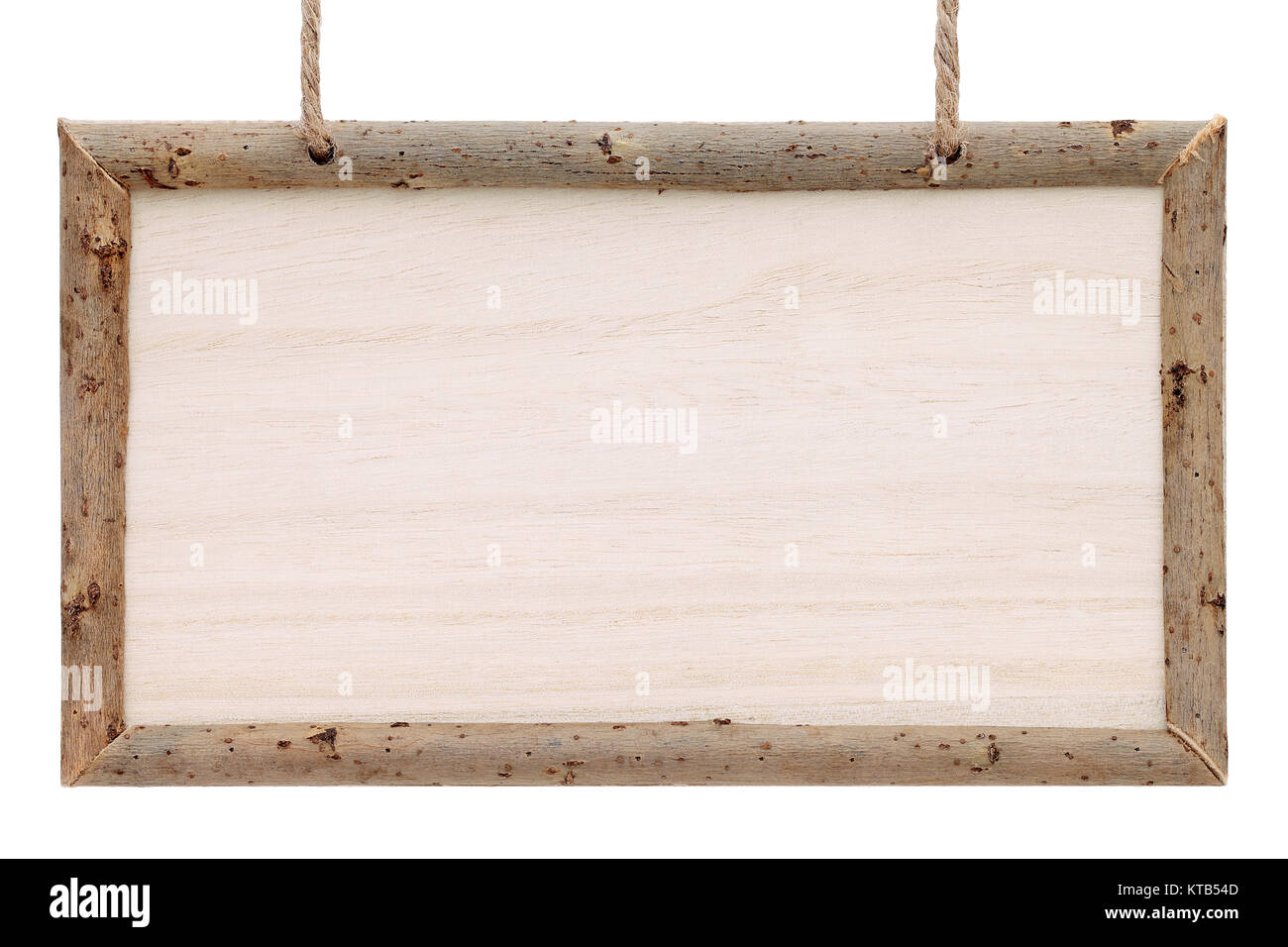 Frame made of dry tree branches with rope Stock Photo - Alamy