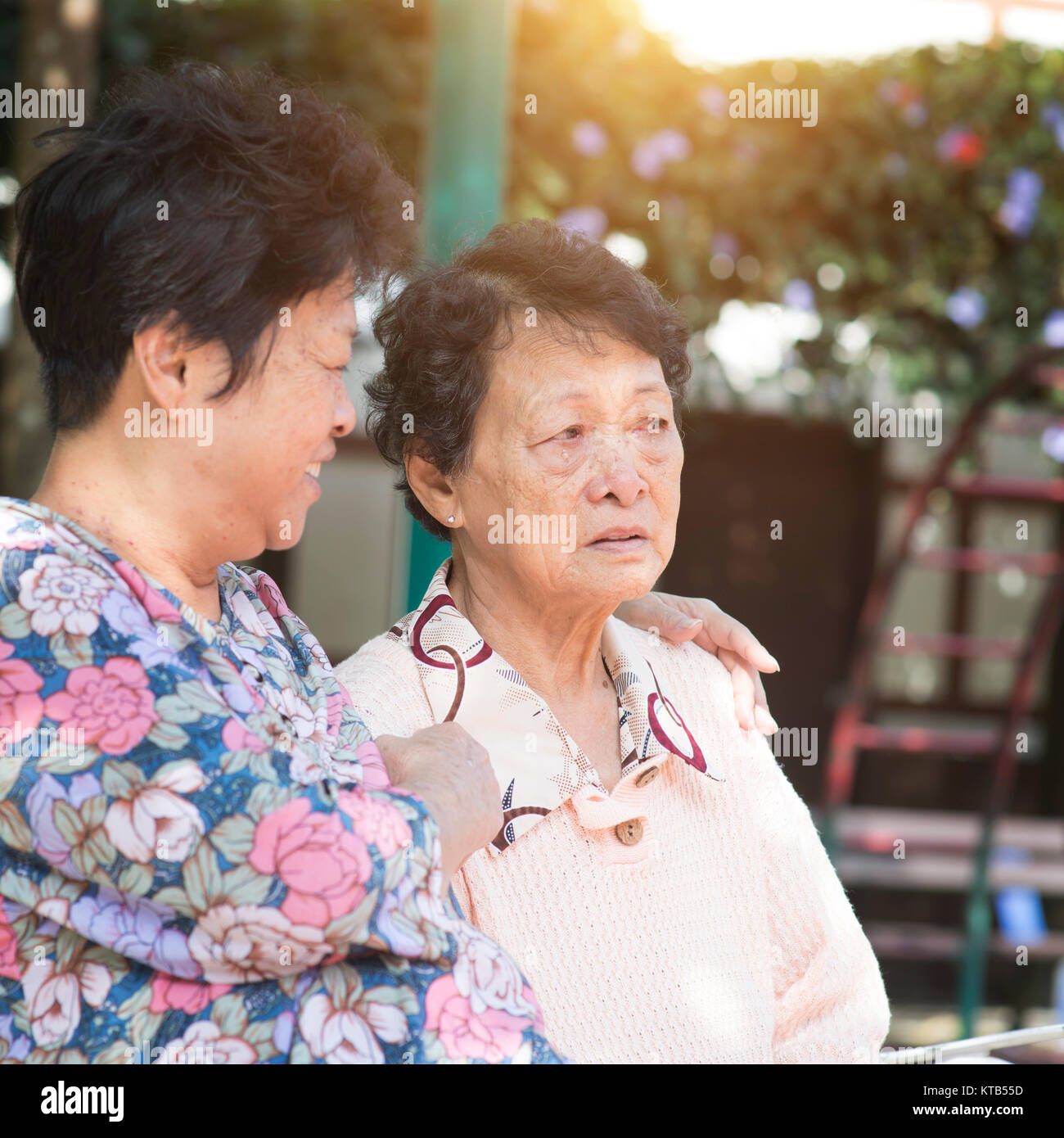 Asian elderly women Stock Photo - Alamy
