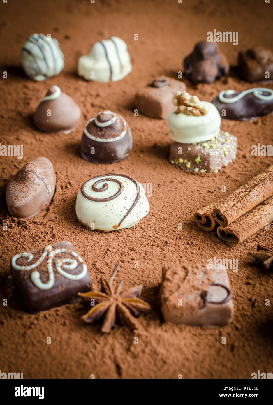 Luxury chocolate candies Stock Photo - Alamy