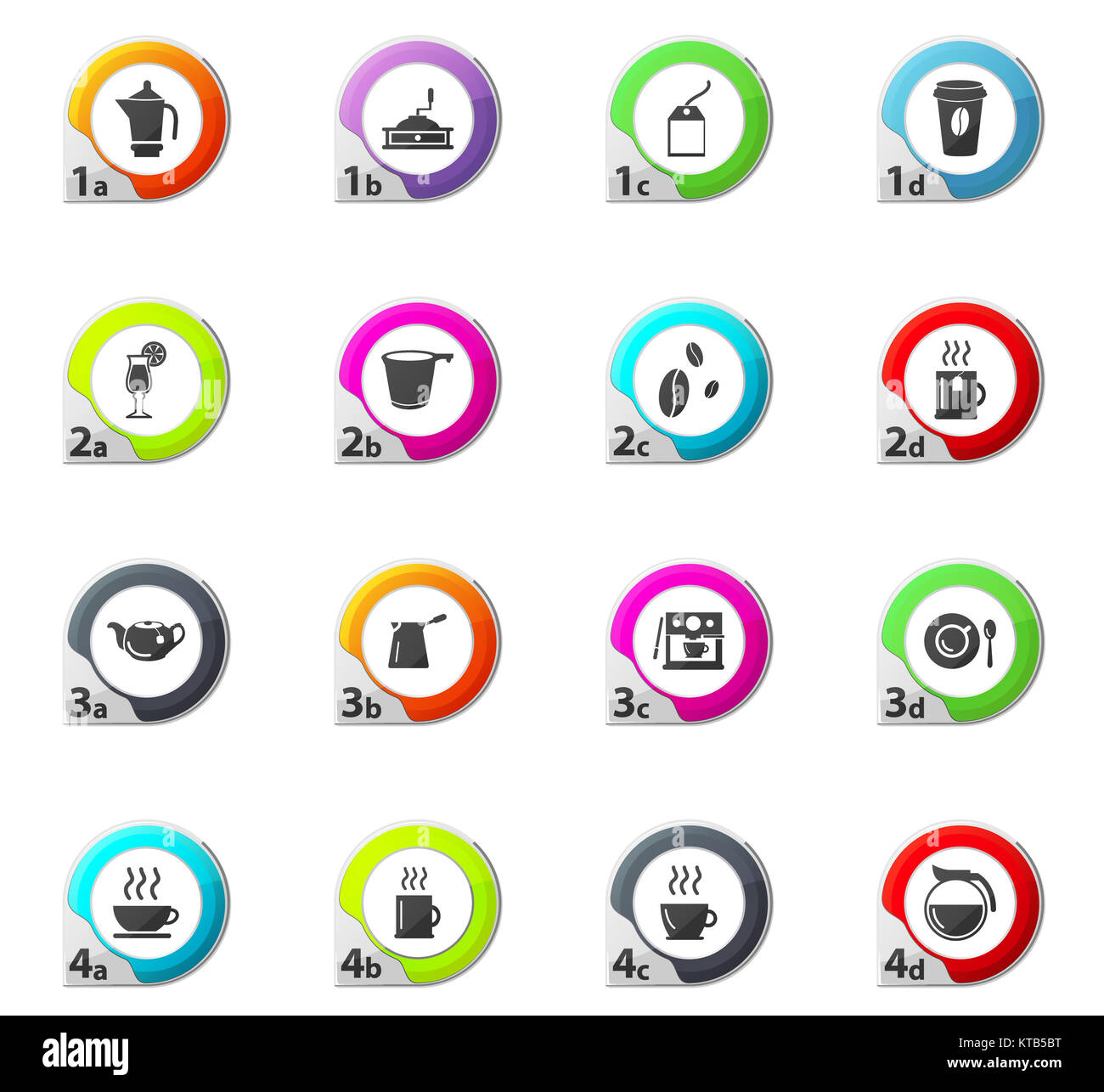 Cafe icons set Stock Photo - Alamy