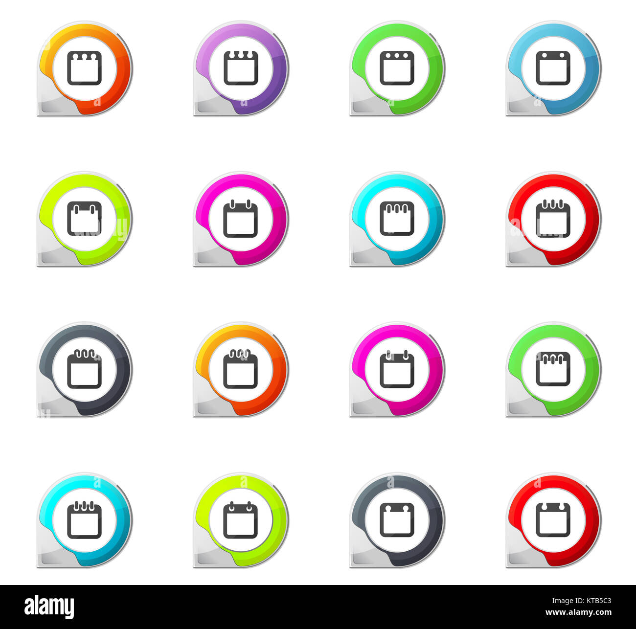 Calendar icons set Stock Photo - Alamy