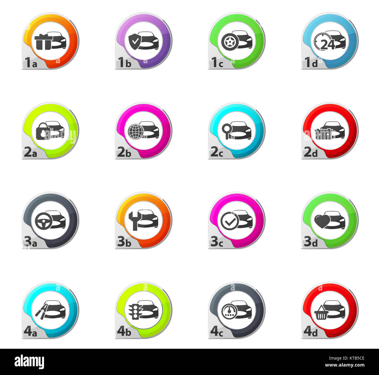Car service icons set Stock Photo - Alamy