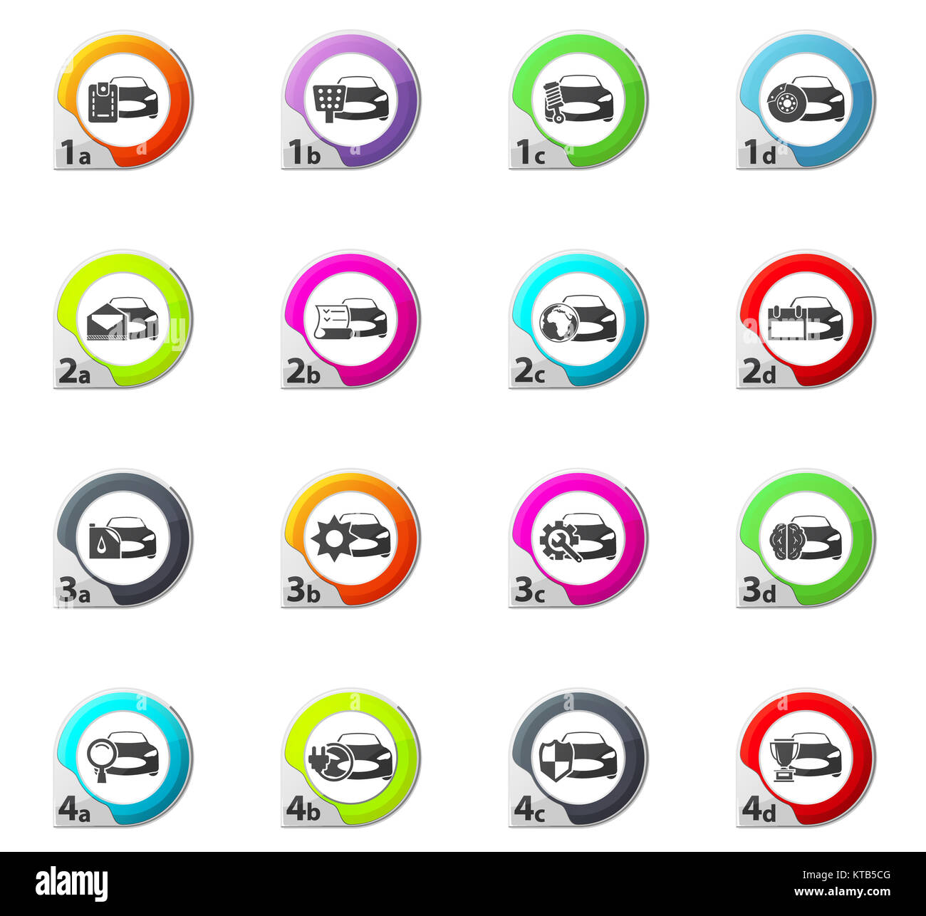 Car service icons set Stock Photo - Alamy