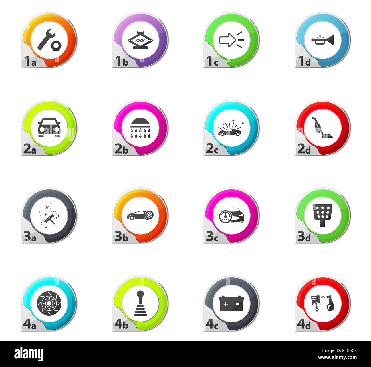 Car shop icons set Stock Photo - Alamy