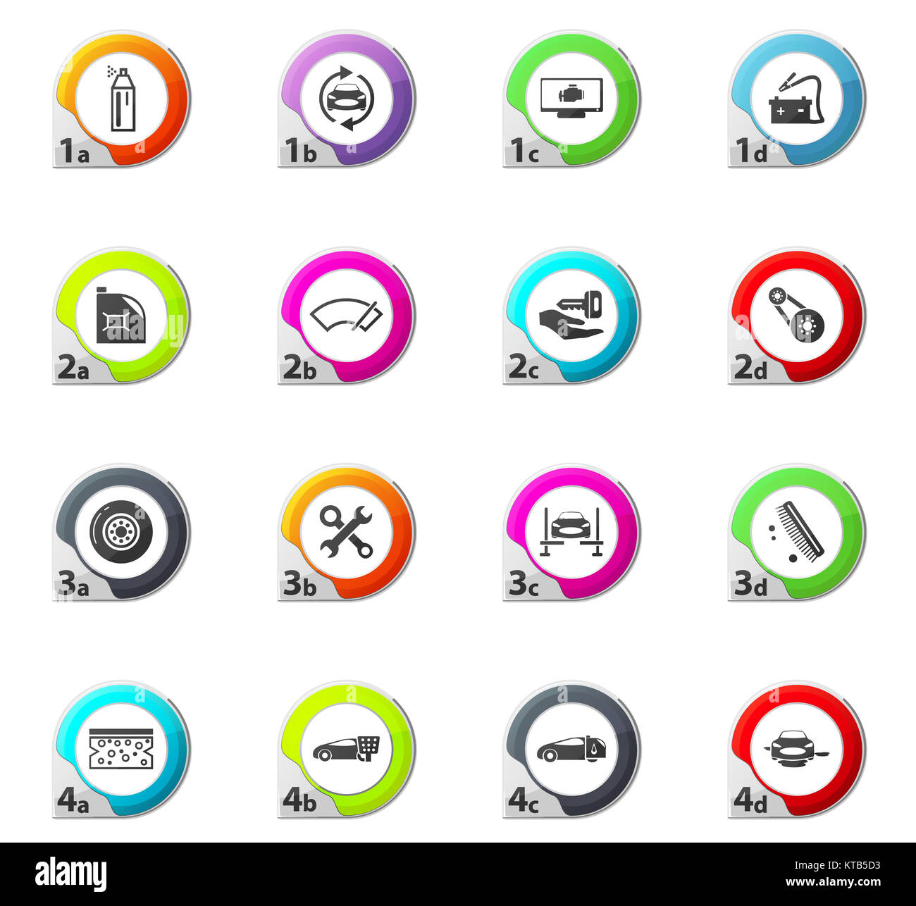 Car shop icons set Stock Photo - Alamy