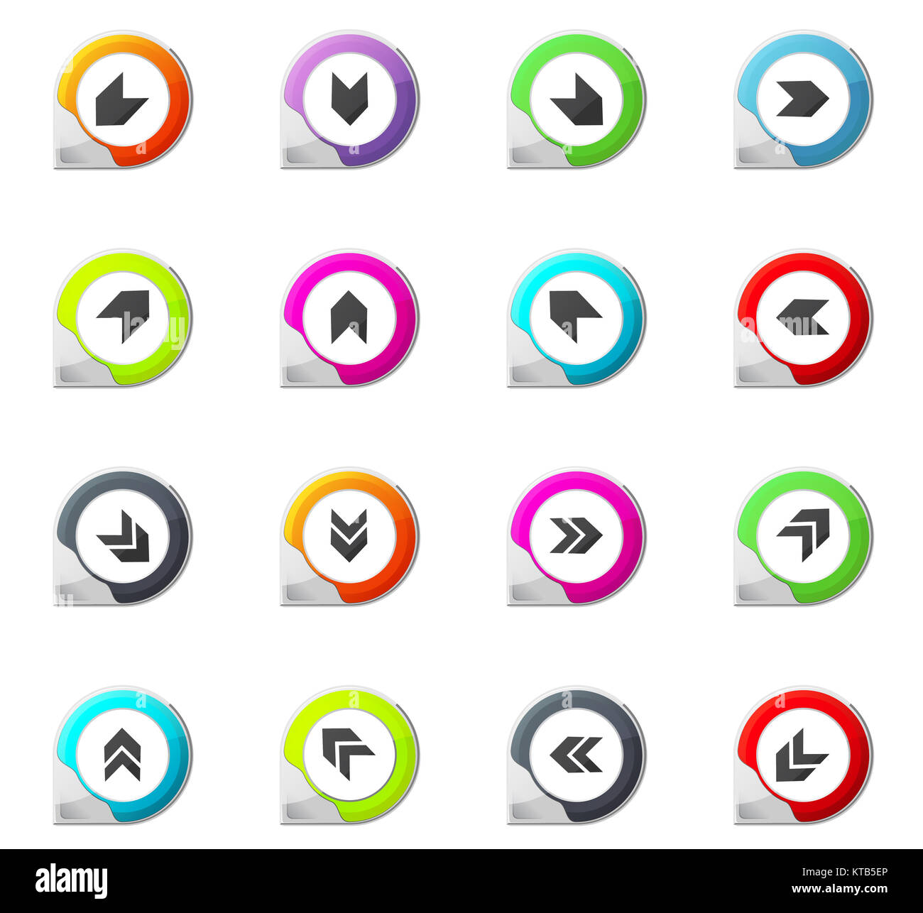 Arrows icons set Stock Photo - Alamy