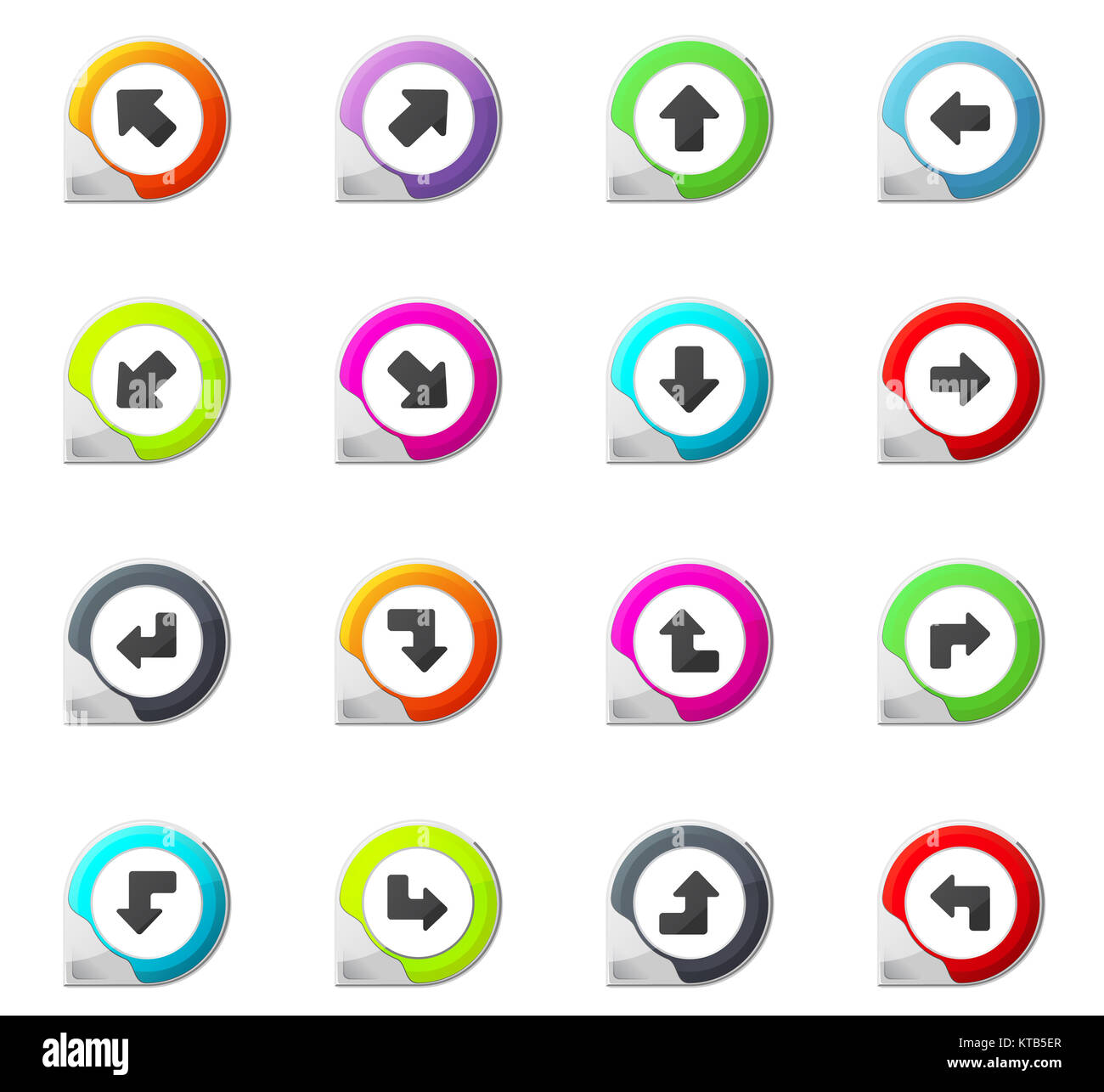 Arrows icons set Stock Photo - Alamy