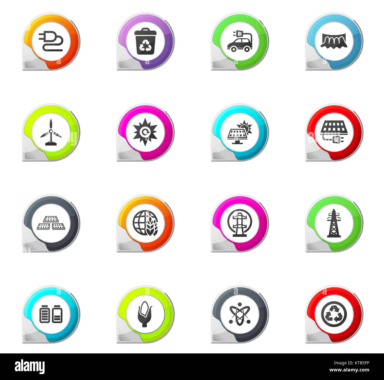 BIO Fuel industry icons set Stock Photo - Alamy