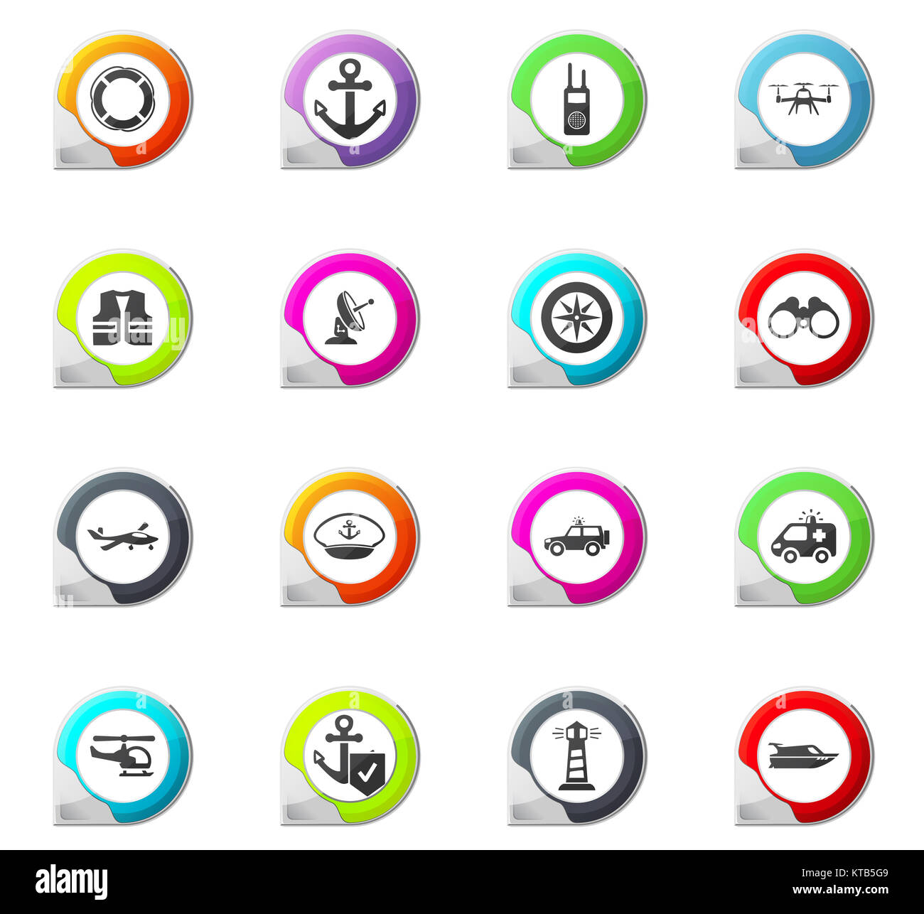 Police coast guard boat Cut Out Stock Images & Pictures - Alamy