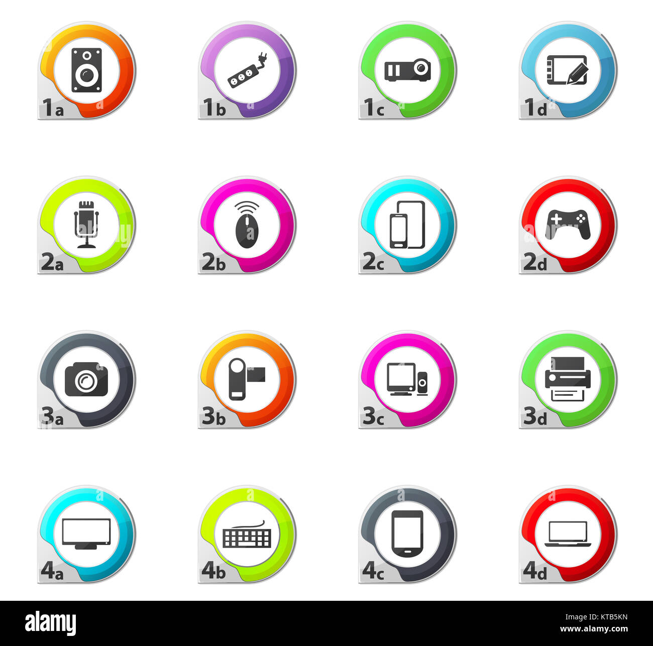Devices icons set Stock Photo - Alamy