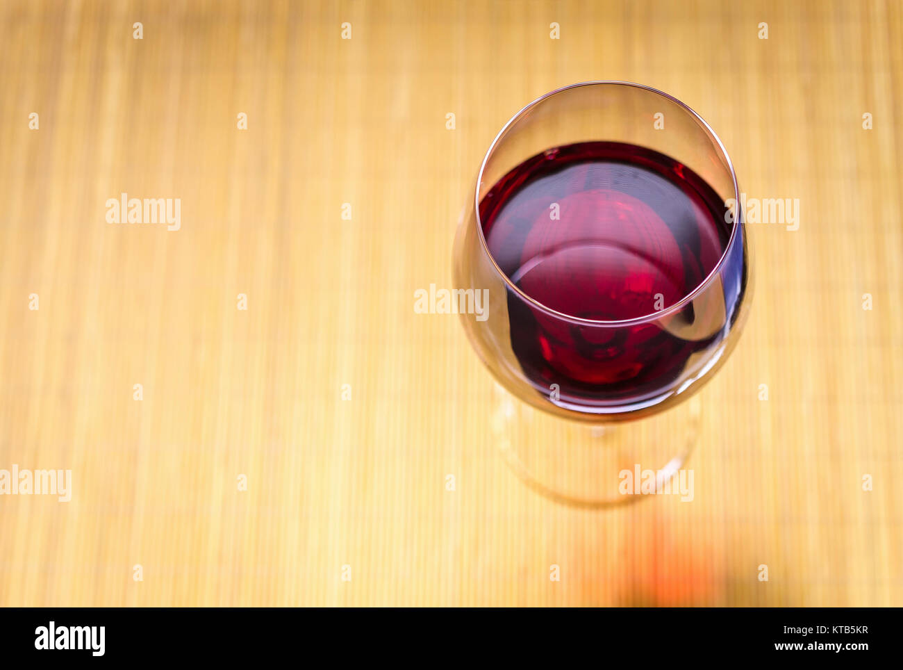 Red Wine In A Wine Glass. The Top View Stock Photo - Alamy