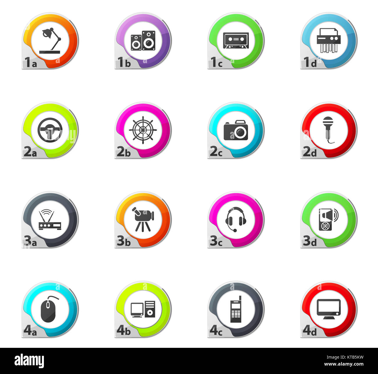 Devices icons set Stock Photo - Alamy