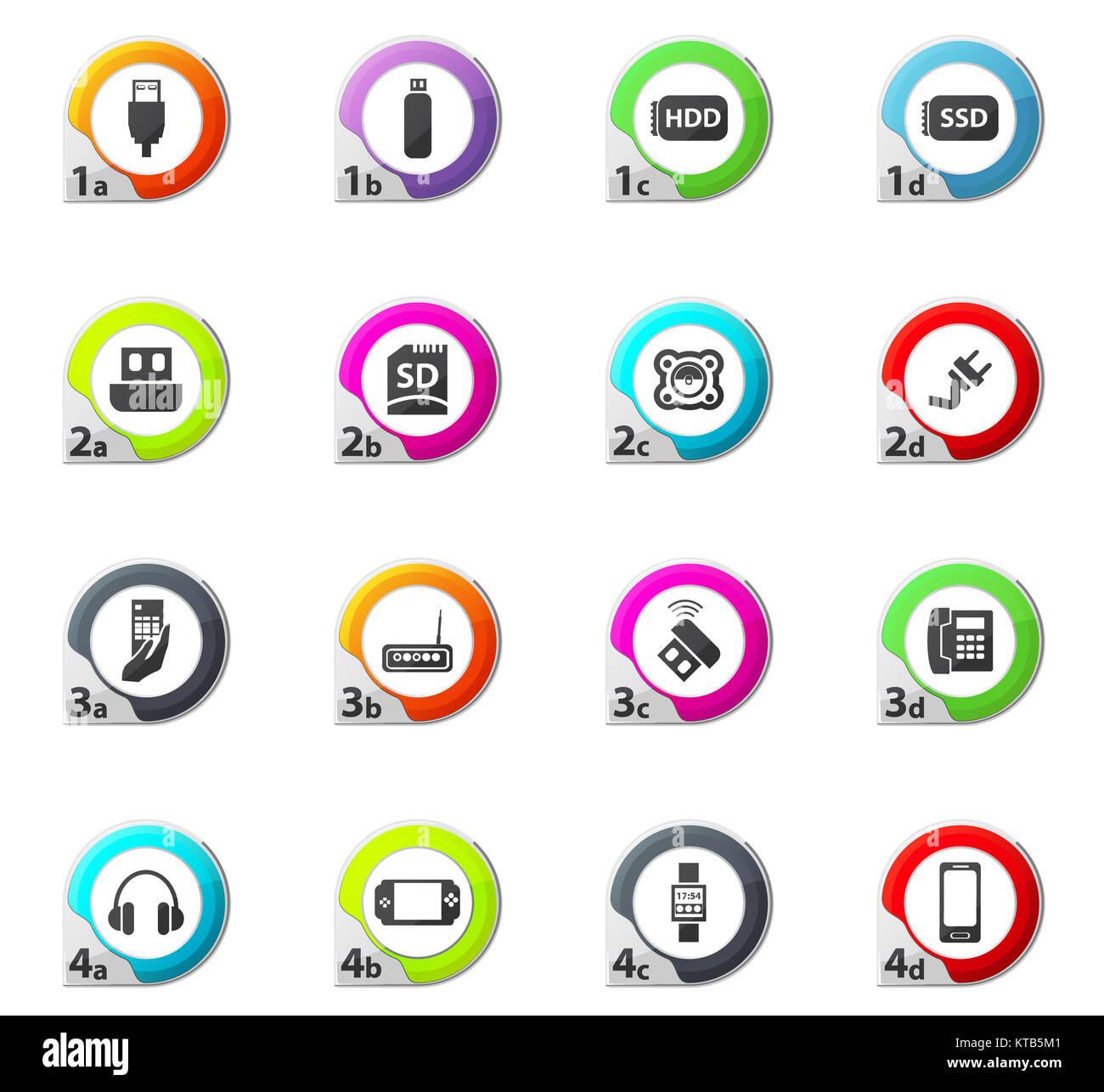 Devices icons set Stock Photo - Alamy