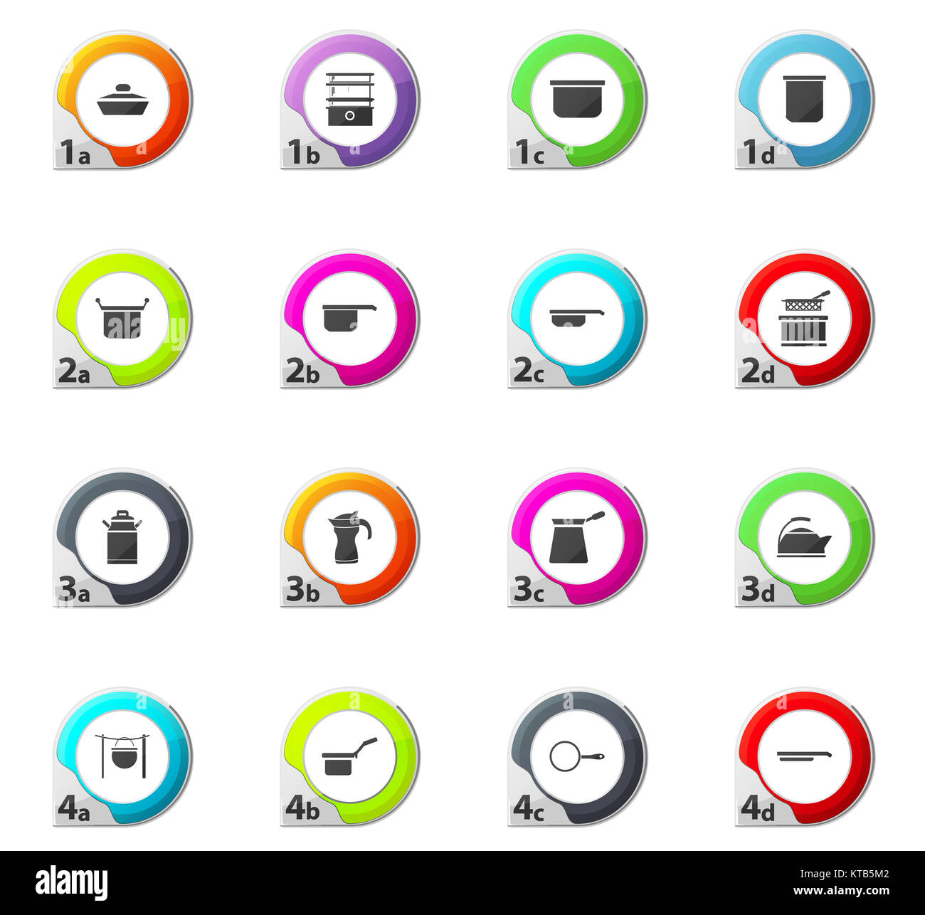 Dishes Icons set Stock Photo - Alamy