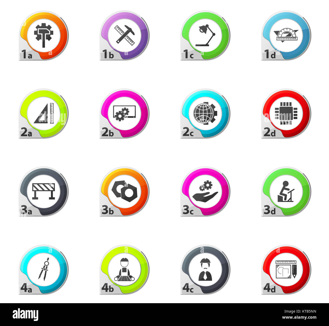 Engineering icons set Stock Photo - Alamy