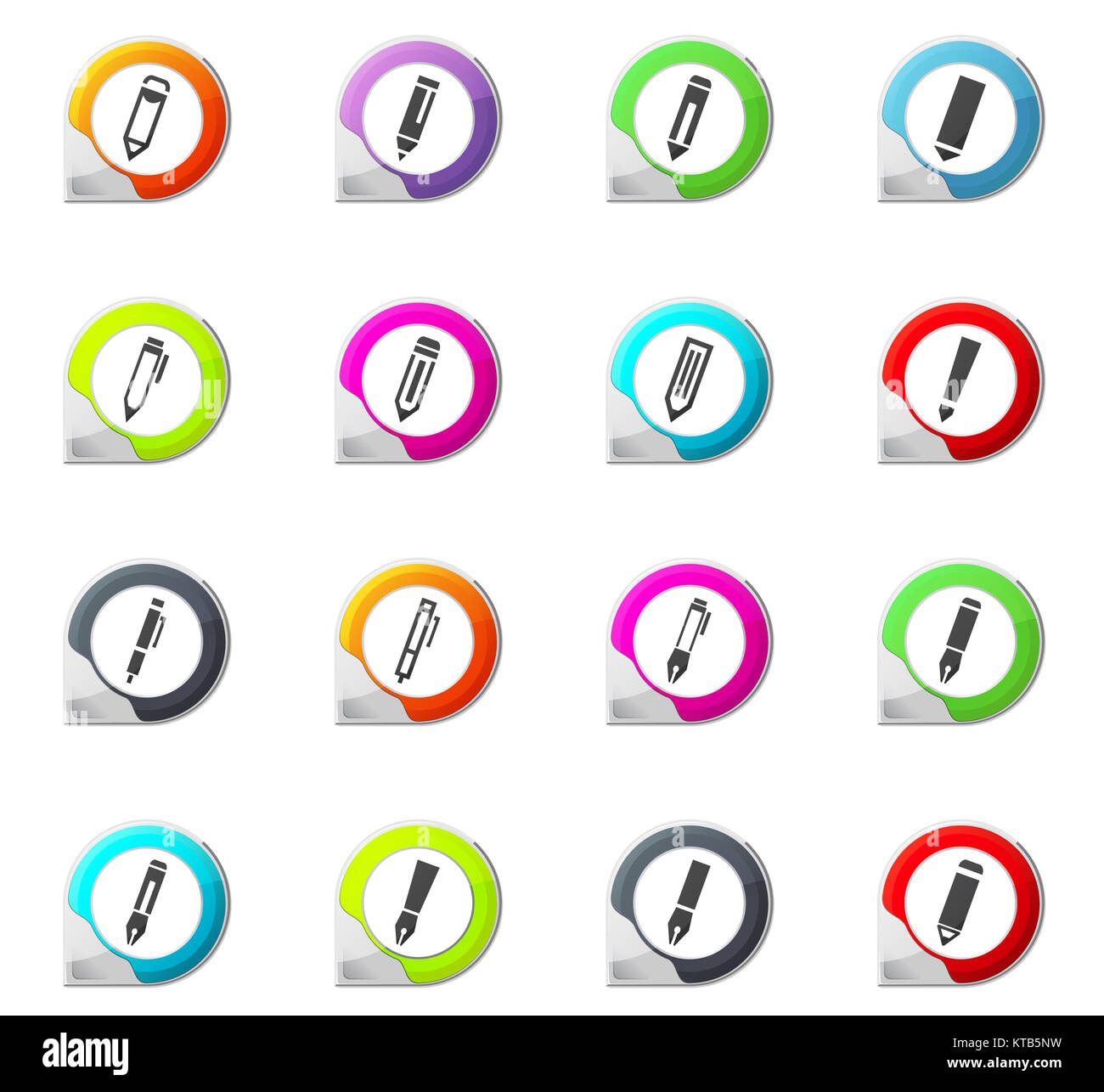 Edit icon set Stock Photo - Alamy