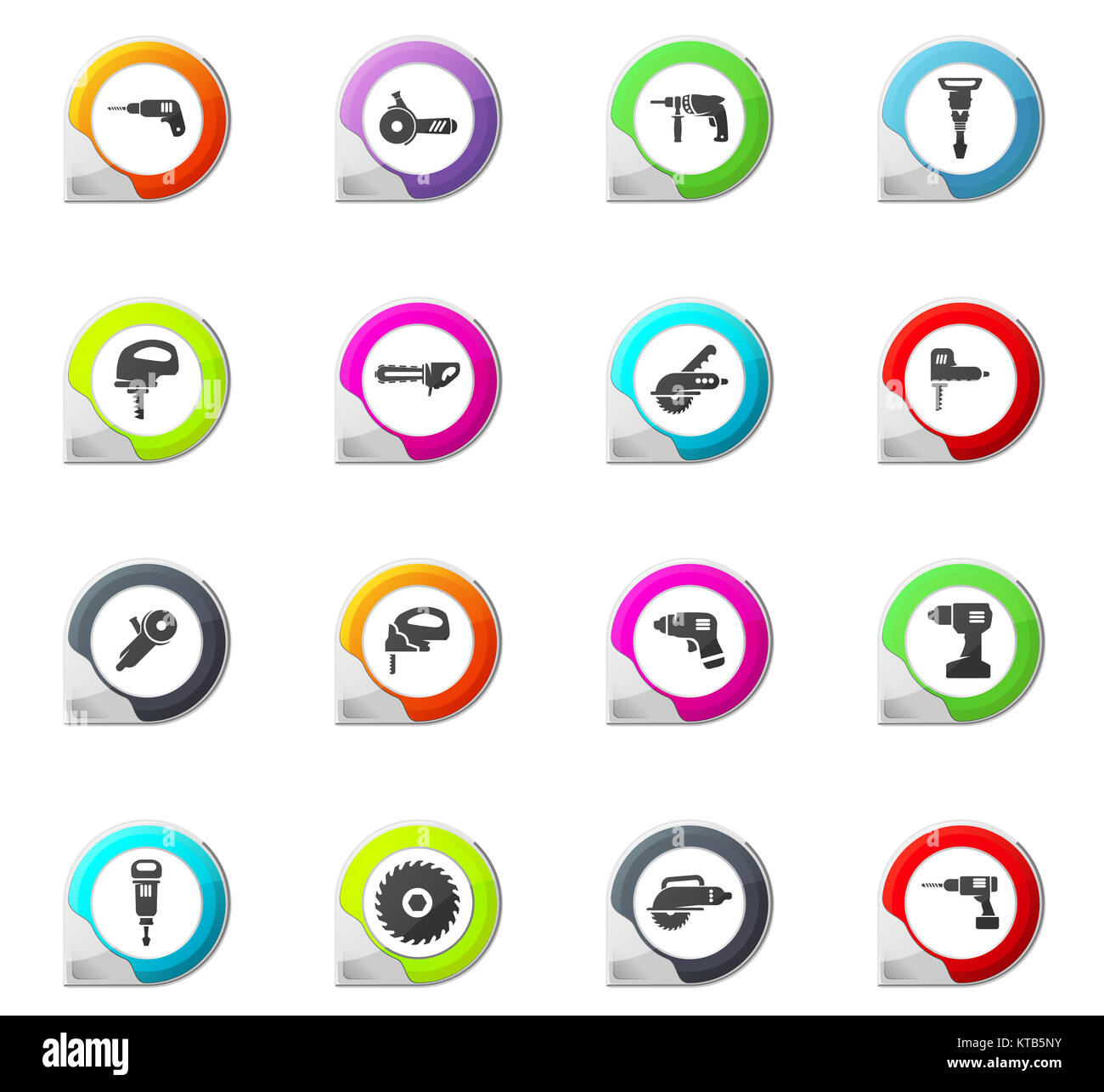 Power tools icons set Stock Photo - Alamy