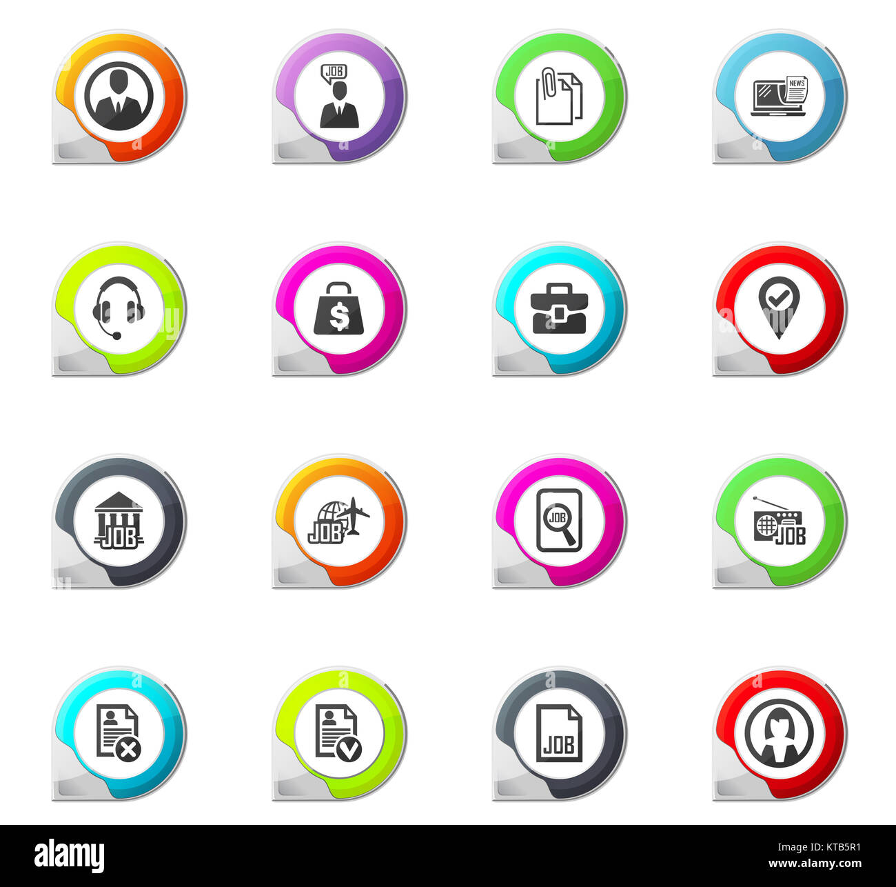 Job icons set Stock Photo - Alamy