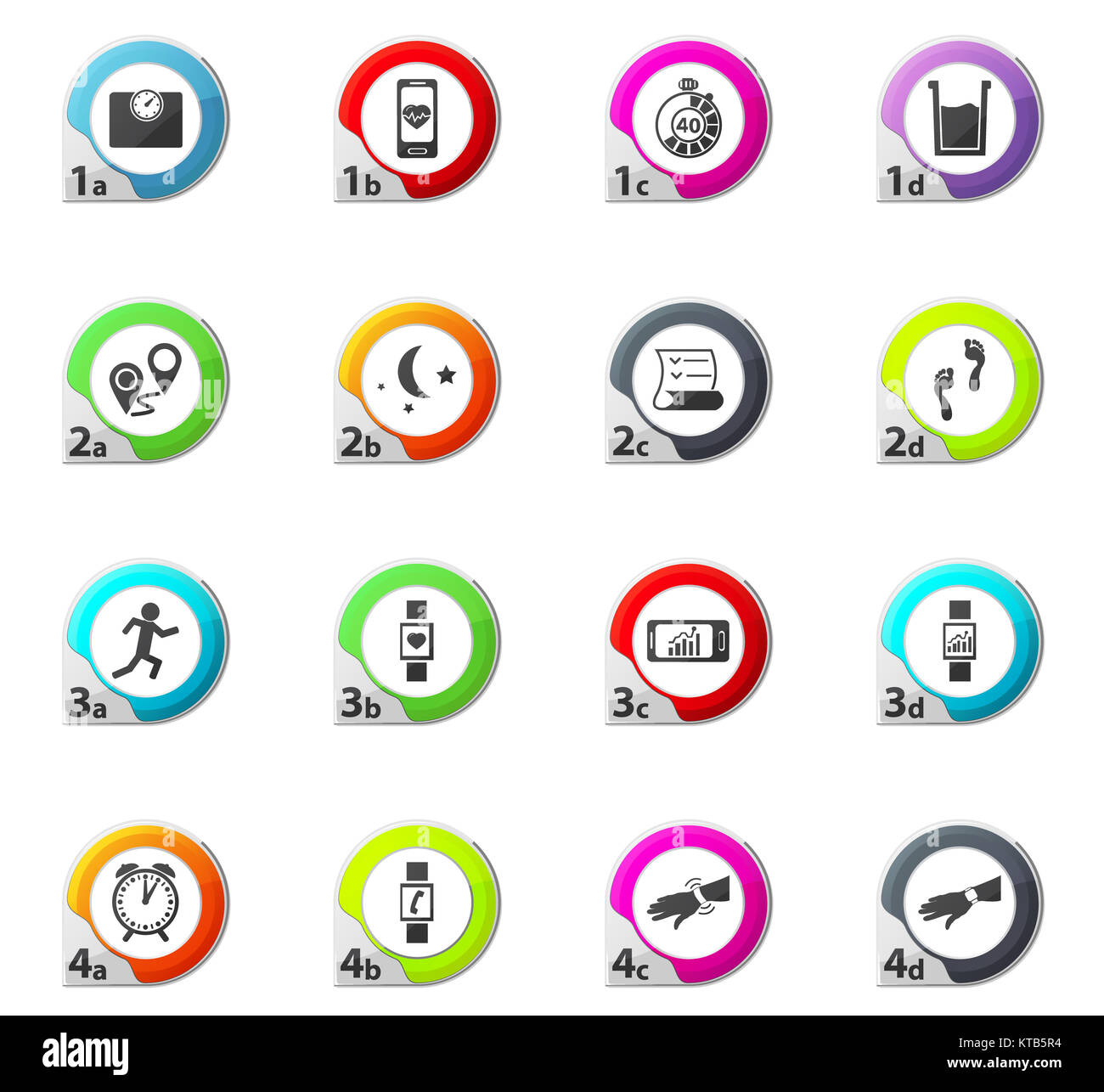 Wellness icons for apps hi-res stock photography and images - Alamy